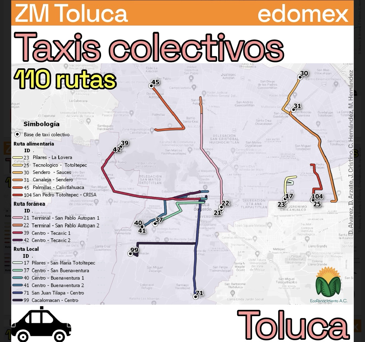 Movilidad: Taxis colectivos acaparan 110 rutas en el Valle de Toluca ...